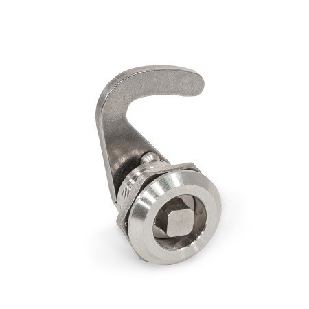 Hook Latch GN115.8, Operation with Socket Keys, Not Lockable, Stainless ...