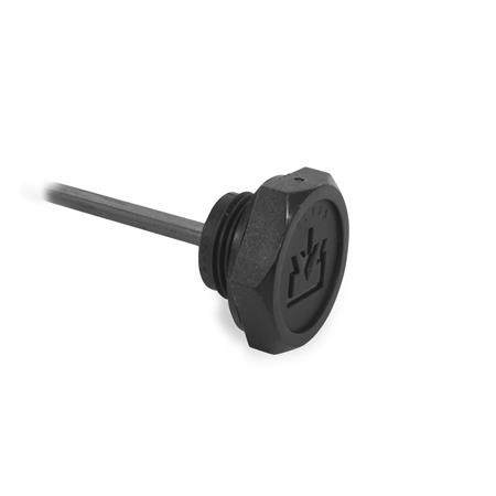 Threaded Blanking Plugs GN747 (TN), Reinforced Plastic, Heat Resistant