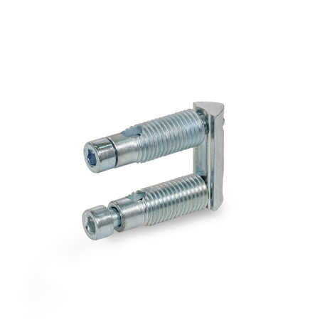 Automatic Connectors, GN23i, Steel, Steel, With Double T-Nut, For ...